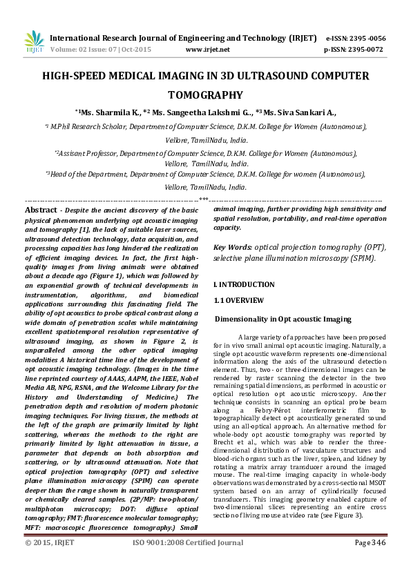 (PDF) High-Speed Medical Imaging in 3D Ultrasound Computer Tomography