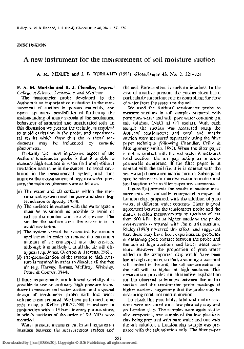 (PDF) Discussion A new instrument for the measurement of soil moisture ...