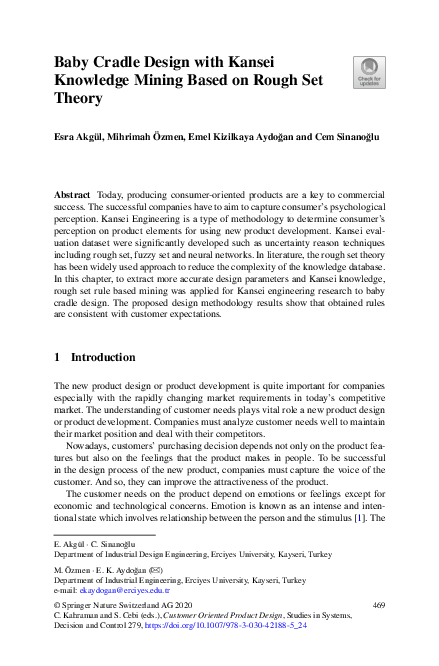 (PDF) Baby Cradle Design with Kansei Knowledge Mining Based on Rough Set Theory