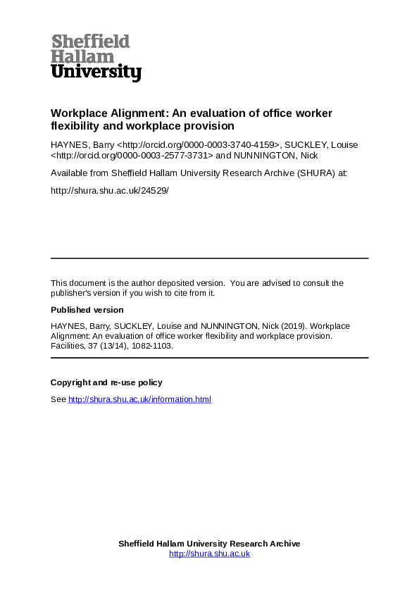 (PDF) Workplace alignment