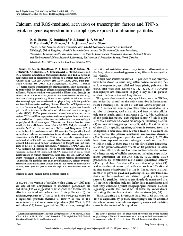 (PDF) Calcium and ROS-mediated activation of transcription factors and ...