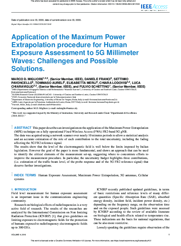 (PDF) Application of the Maximum Power Extrapolation procedure for Human Exposure Assessment to ...