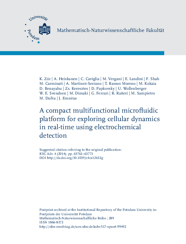 (PDF) A compact multifunctional microfluidic platform for exploring cellular dynamics in real ...