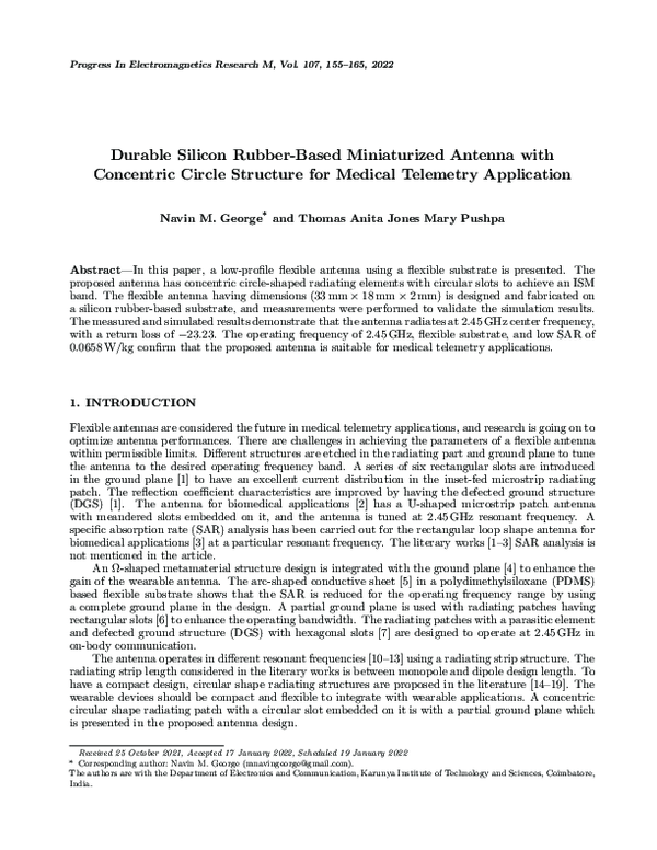 (PDF) Durable Silicon Rubber-Based Miniaturized Antenna with Concentric ...