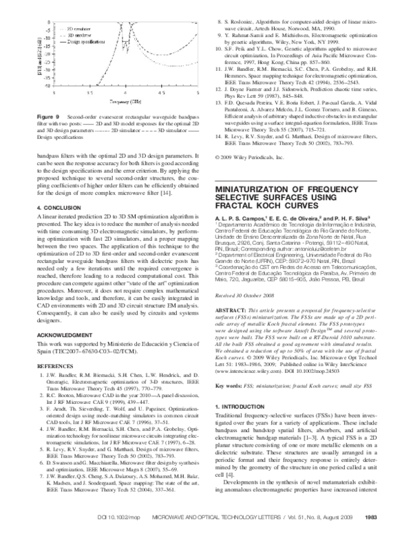 (PDF) Miniaturization of frequency selective surfaces using fractal ...