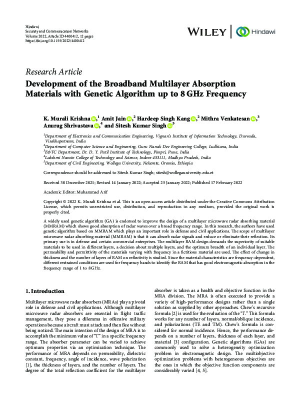 (PDF) Development of the Broadband Multilayer Absorption Materials with ... (PDF) Development of the Broadband Multilayer Absorption Materials with ...