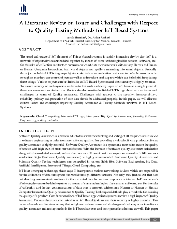 (PDF) A Literature Review On Issues And Challenges With Respect To ...