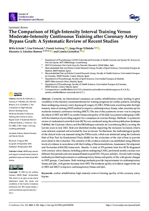 (PDF) The Comparison of High-Intensity Interval Training Versus Moderate-Intensity Continuous ...