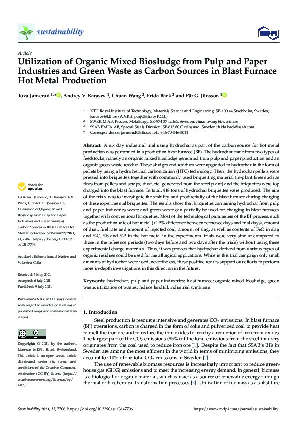 (PDF) Utilization of Organic Mixed Biosludge from Pulp and Paper ...