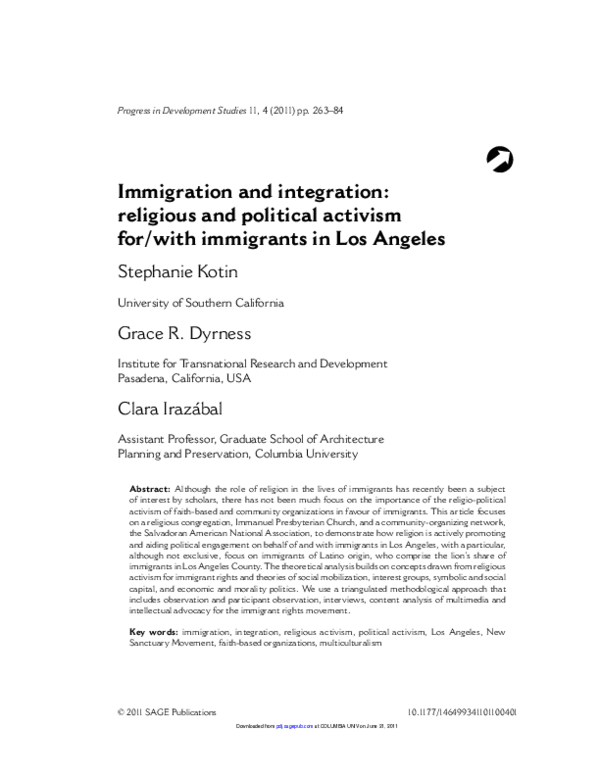(PDF) Immigration and integration