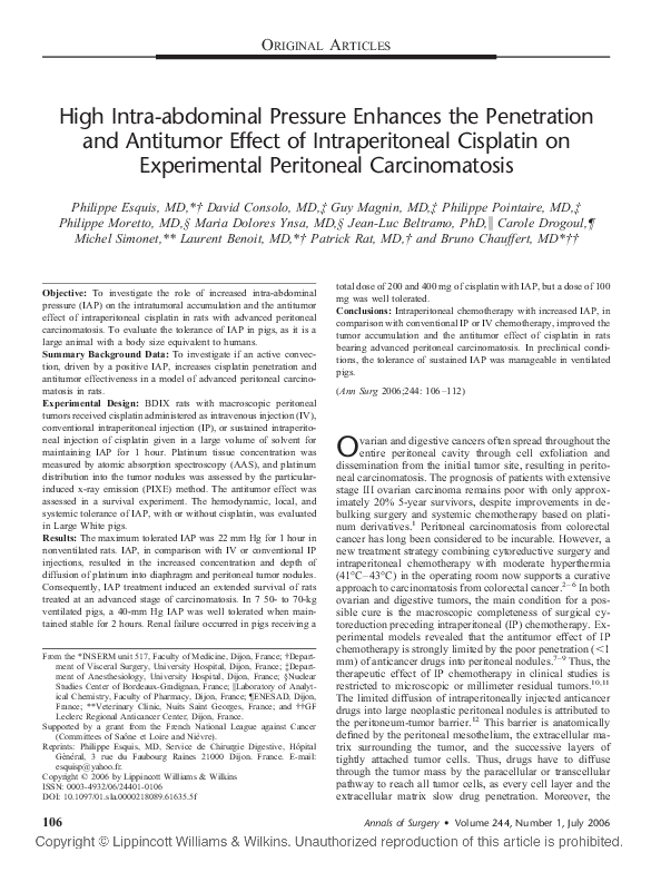 (PDF) High Intra-abdominal Pressure Enhances the Penetration and ...
