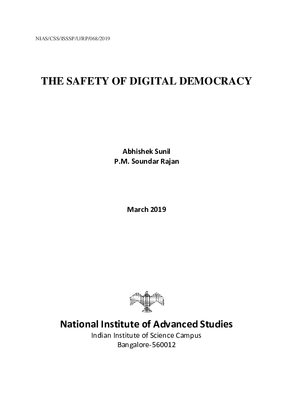 (PDF) The Safety of Digital Democracy