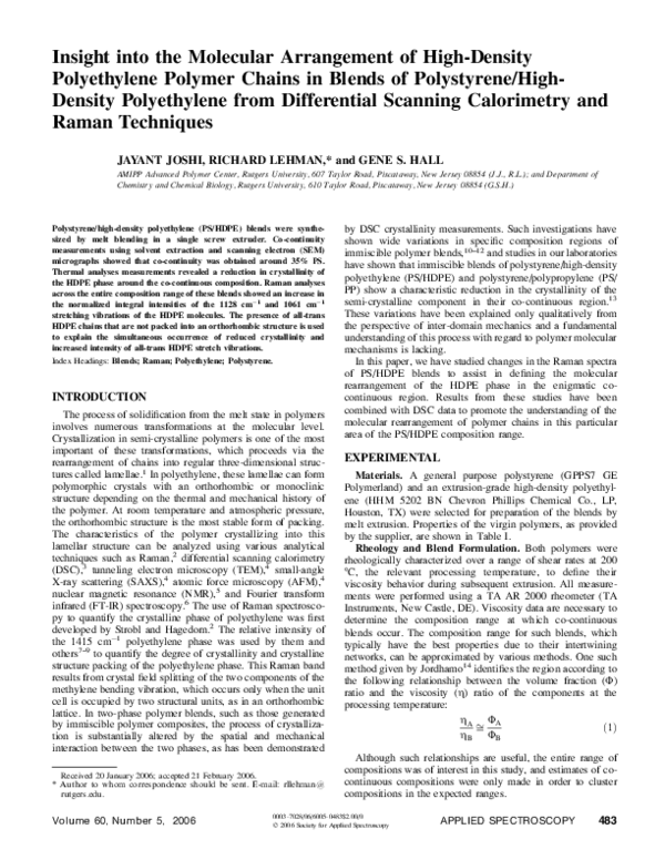 (PDF) Insight into the Molecular Arrangement of High-Density ...