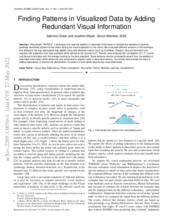 (PDF) Finding Patterns in Visualized Data by Adding Redundant Visual Information
