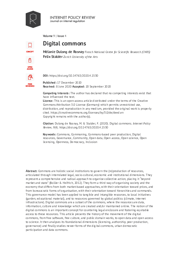 (PDF) Digital commons