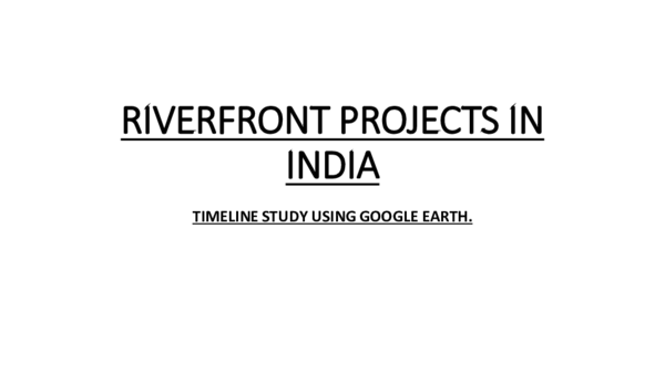 (PDF) RIVERFRONT PROJECTS IN INDIA