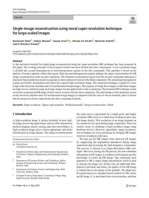 (PDF) Single-image reconstruction using novel super-resolution technique for large-scaled images ...