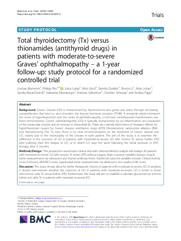 (PDF) Total thyroidectomy (Tx) versus thionamides (antithyroid drugs ...