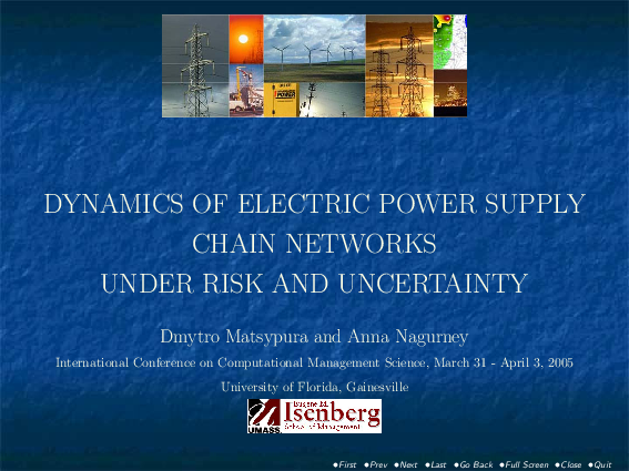 (PDF) Dynamics of electric power supply chain networks under risk and ...