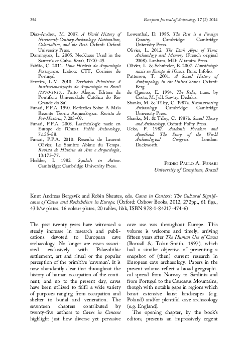 (PDF) Review of: Caves in Context: the Cultural Significance of Caves ...