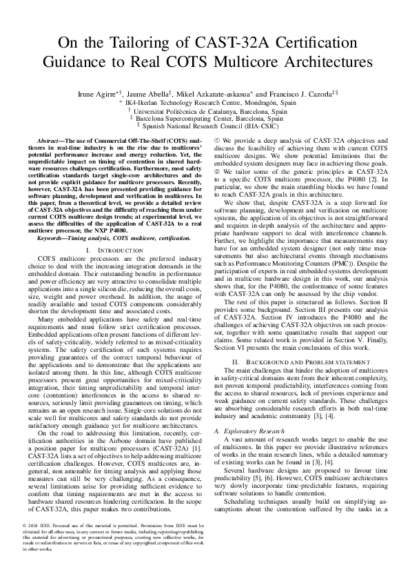 (PDF) On the tailoring of CAST-32A certification guidance to real COTS ...
