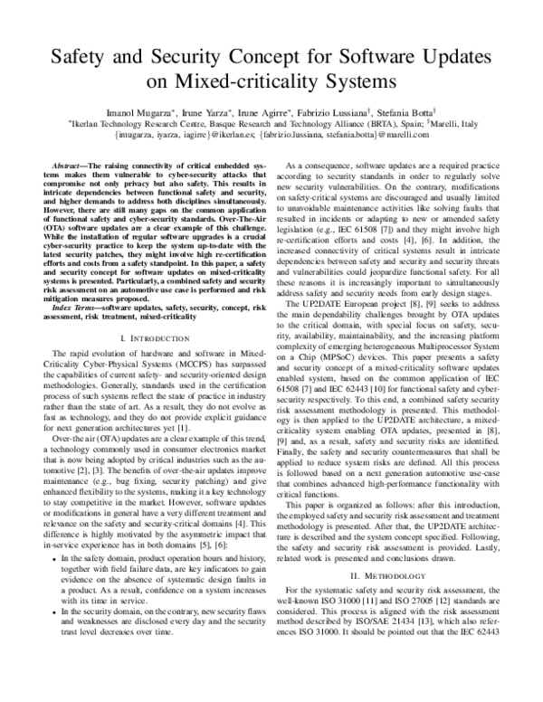 (PDF) Safety and Security Concept for Software Updates on Mixed ...