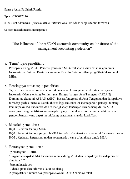 (DOC) Review artikel riset akuntansi