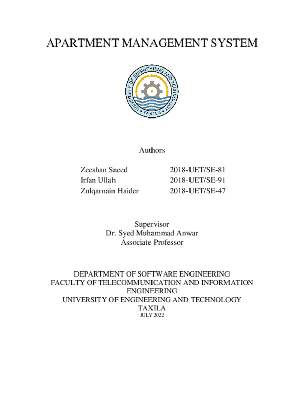 (PDF) Apartment Management System Thesis