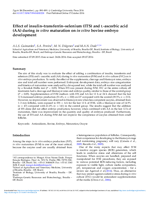 (PDF) Effect of insulin–transferrin–selenium (ITS) andl-ascorbic acid ...