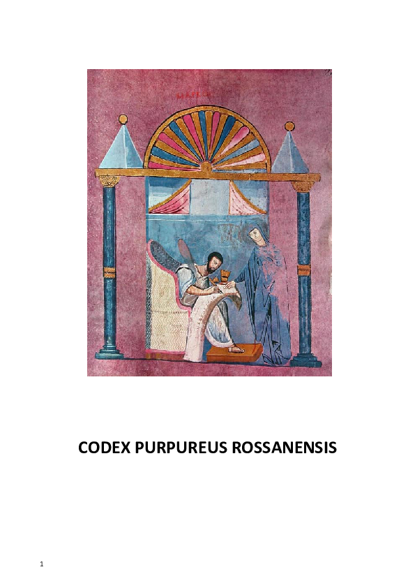 (PDF) CODEX PURPUREUS ROSSANENSIS (in Espanol)