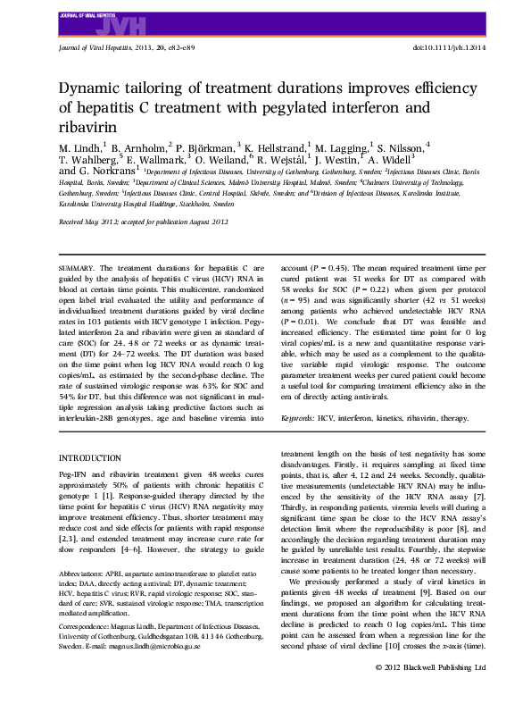 (PDF) Dynamic tailoring of treatment durations improves efficiency of ...