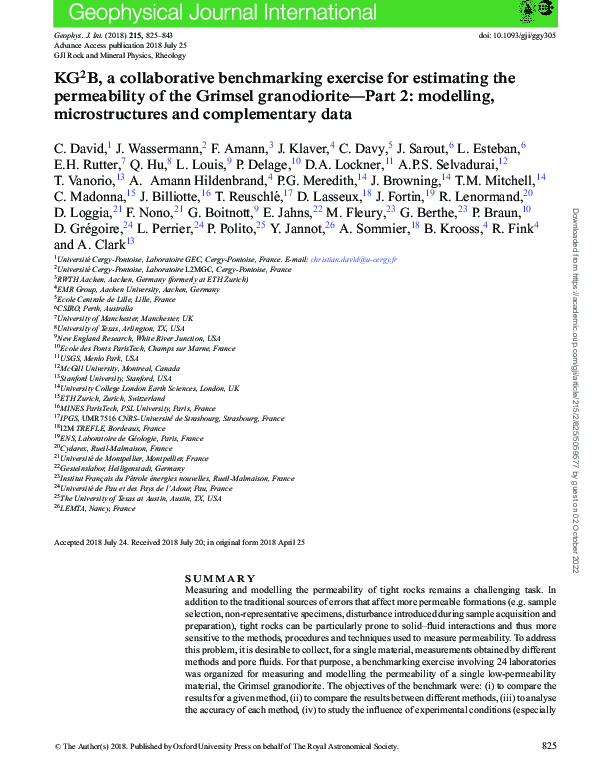 (PDF) KG²B, a collaborative benchmarking exercise for estimating the ...