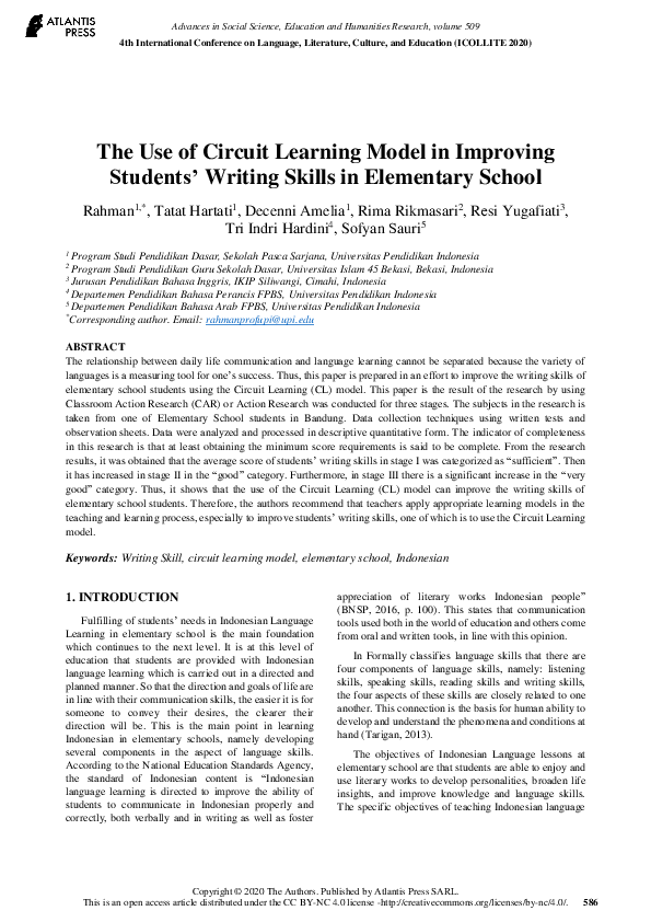 (PDF) The Use of Circuit Learning Model in Improving Students’ Writing ...