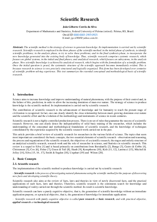 (PDF) Scientific Research