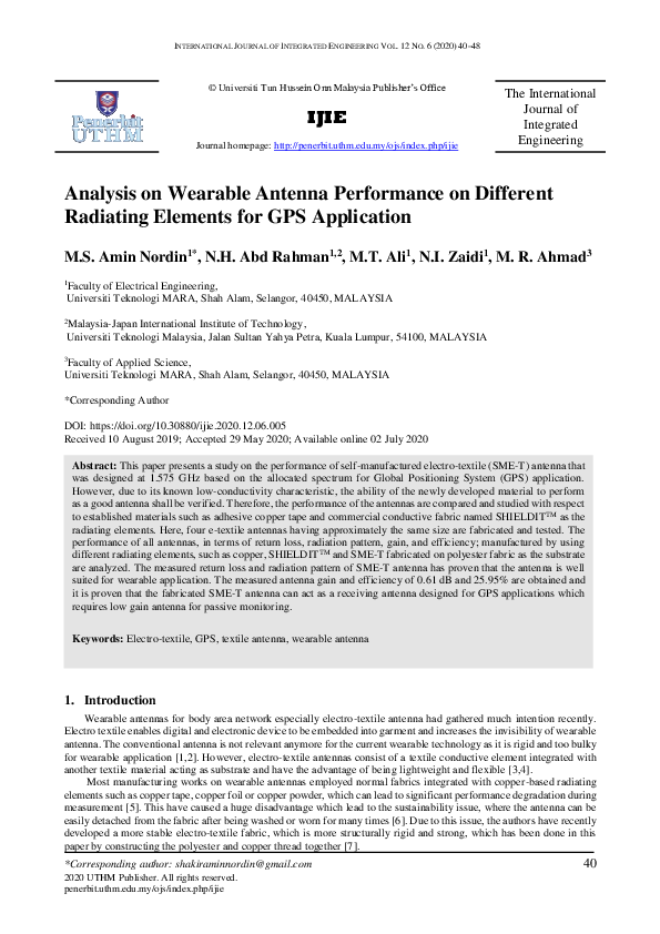 (PDF) Analysis on Wearable Antenna Performance on Different Radiating ...
