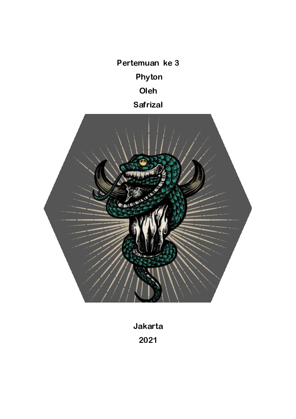 (PDF) Pertemuan ke 3 Python