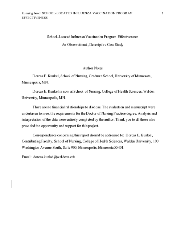 (PDF) School-located influenza vaccination program effectiveness: An ...