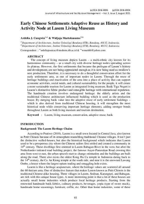 (PDF) Early Chinese Settlements Adaptive Reuse as History and Activity ...