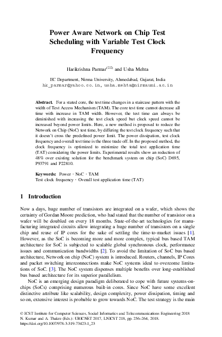 Pdf Power Aware Network On Chip Test Scheduling With Variable Test