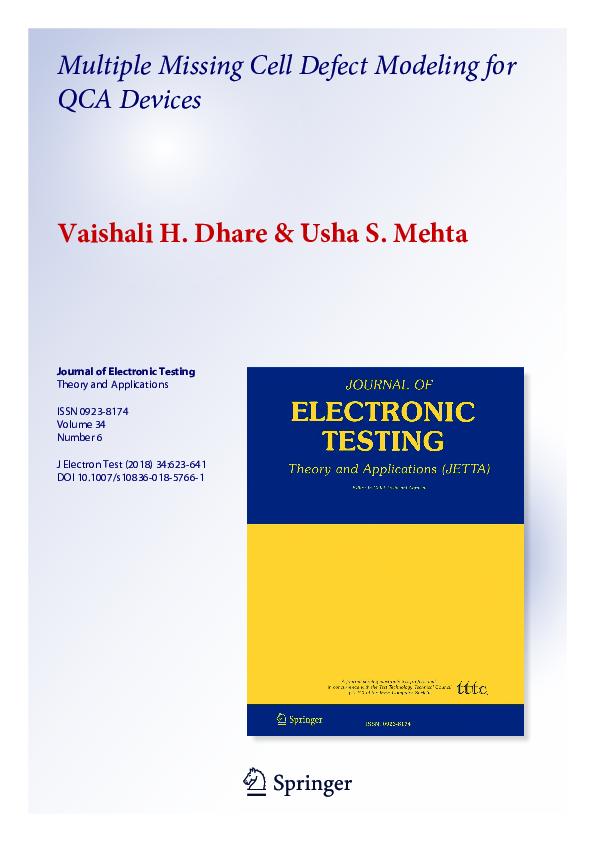 (PDF) Multiple Missing Cell Defect Modeling for QCA Devices