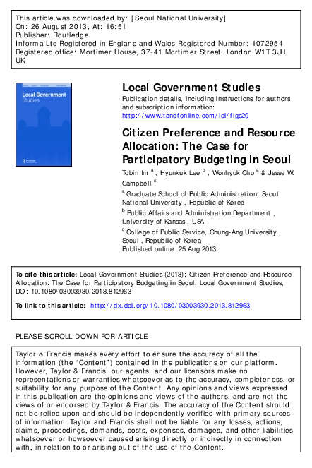 (PDF) Local Government Studies