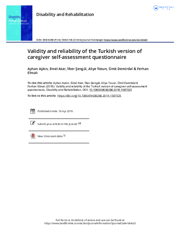 (PDF) Validity and reliability of the Turkish version of the professional quality of life scale