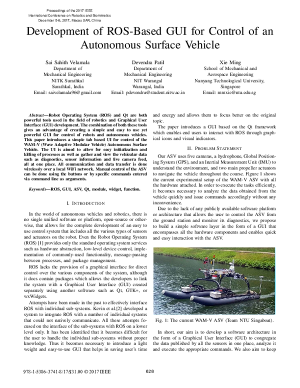(PDF) Development of ROS-based GUI for control of an autonomous surface ...