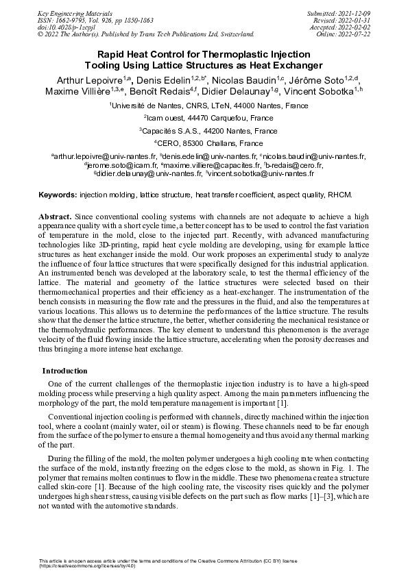 (PDF) Rapid Heat Control for Thermoplastic Injection Tooling Using ...