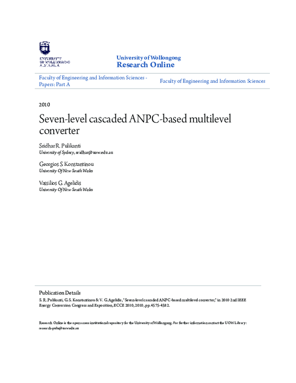(PDF) Seven-level cascaded ANPC-based multilevel converter