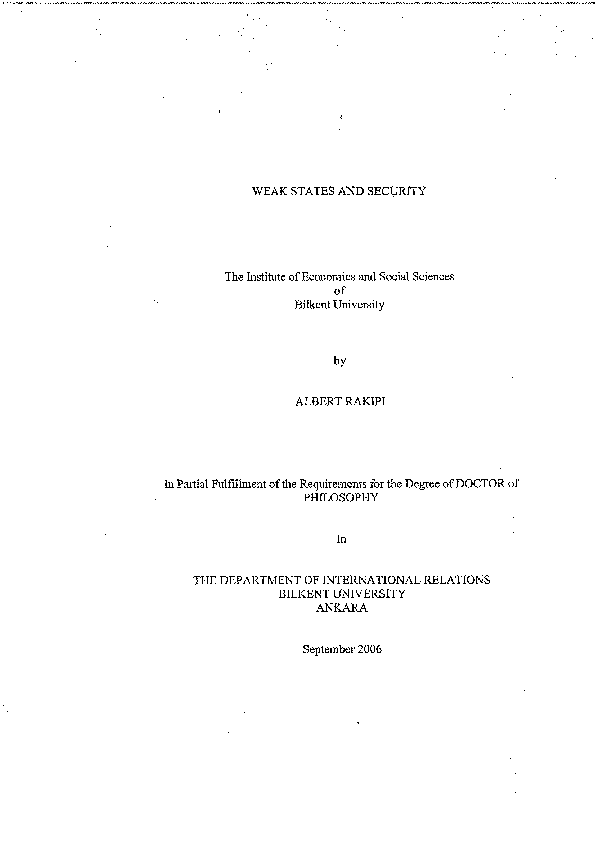 (PDF) Weak states and security