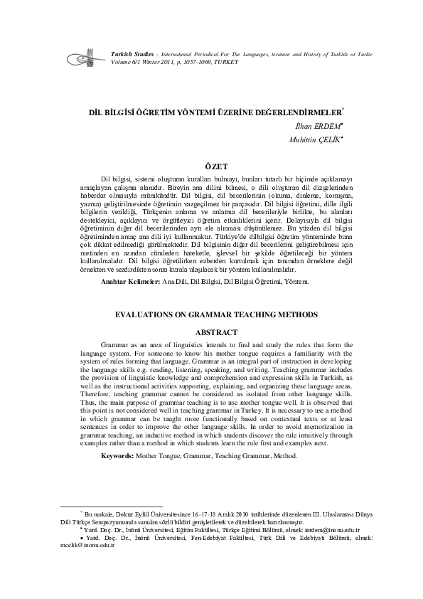 (PDF) Evaluations on Grammar Teaching Methods