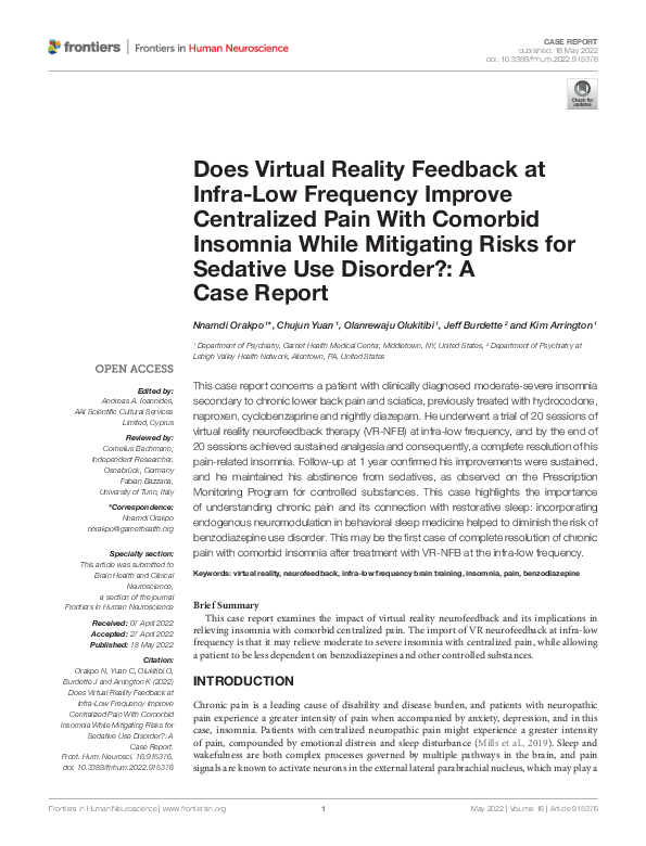 (PDF) Does Virtual Reality Feedback at Infra-Low Frequency Improve ...