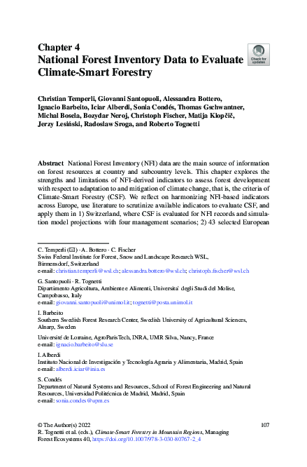 (PDF) National Forest Inventory Data to Evaluate Climate-Smart Forestry