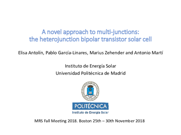 (PDF) A novel approach to multi-junctions:the heterojunction bipolar ...